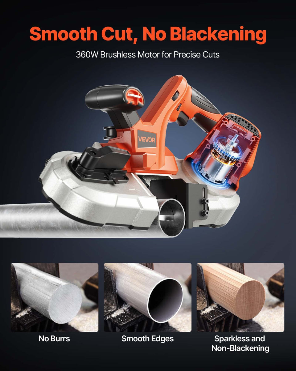 20V Portable Cordless Band Saw 2.56 Inches Deep Cut Variable Speed (B ...