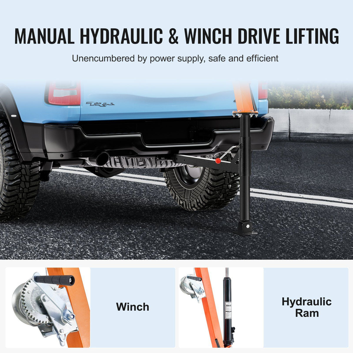 VEVOR Hydraulic Pickup Truck Crane Hoist Crane 500 lbs 360° Swivel Ho ...