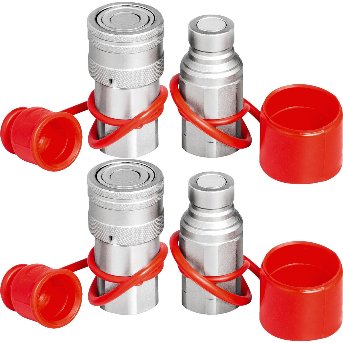 VEVOR Skid Steer Hydraulic Quick Connect 1/2" Body Hydraulic Coupler 1/ ...
